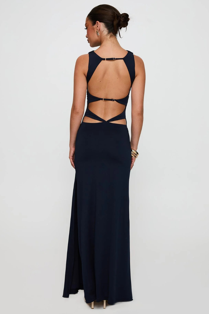 Princess Polly - Undeniable Cut Out Maxi Navy – Runway Ready